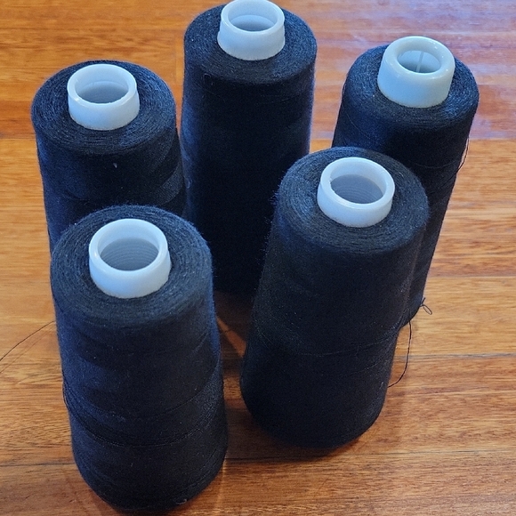 Office | Set Of Black Sewing Thread Spools | Poshmark